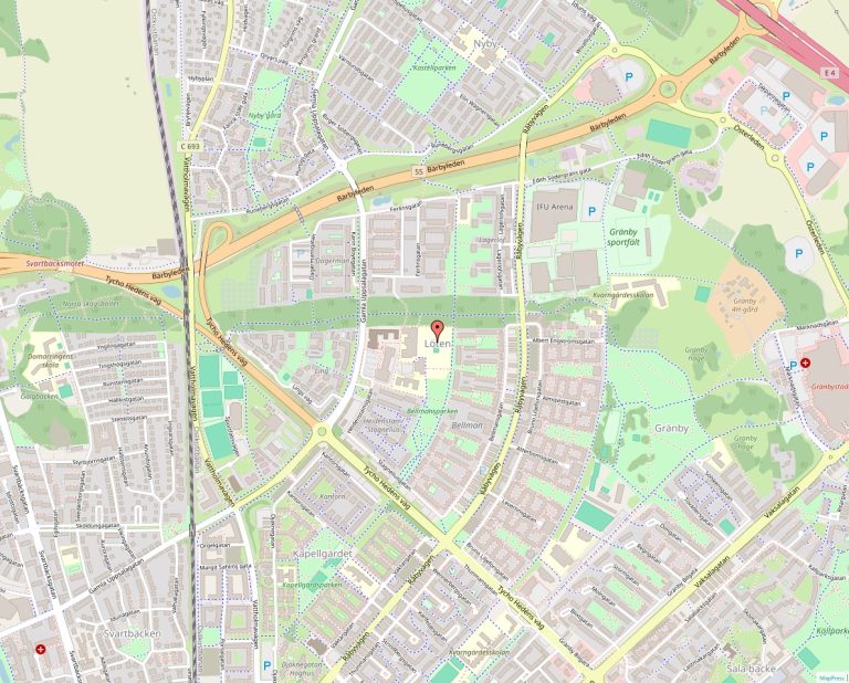 Stadsdelar – Karta över Uppsala